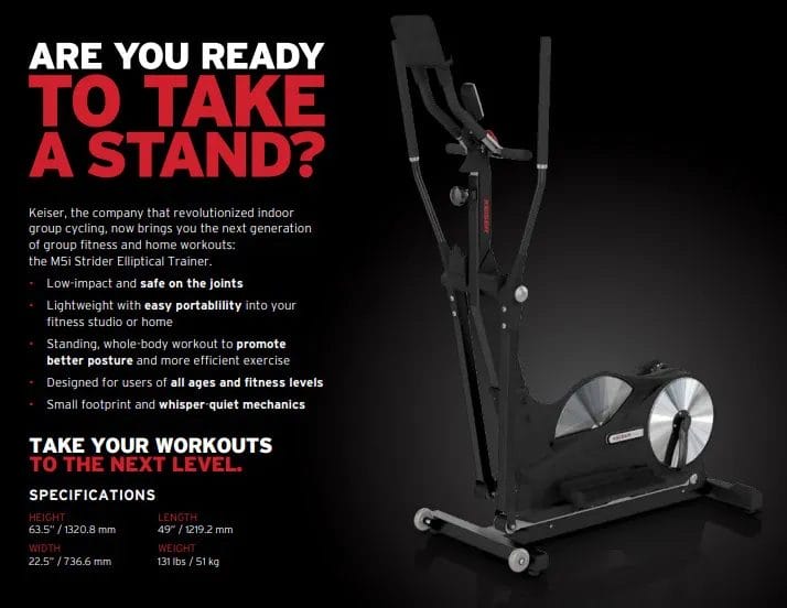 Elliptical | Compact | Extra quiet | Keiser M5i | Joinfit HK